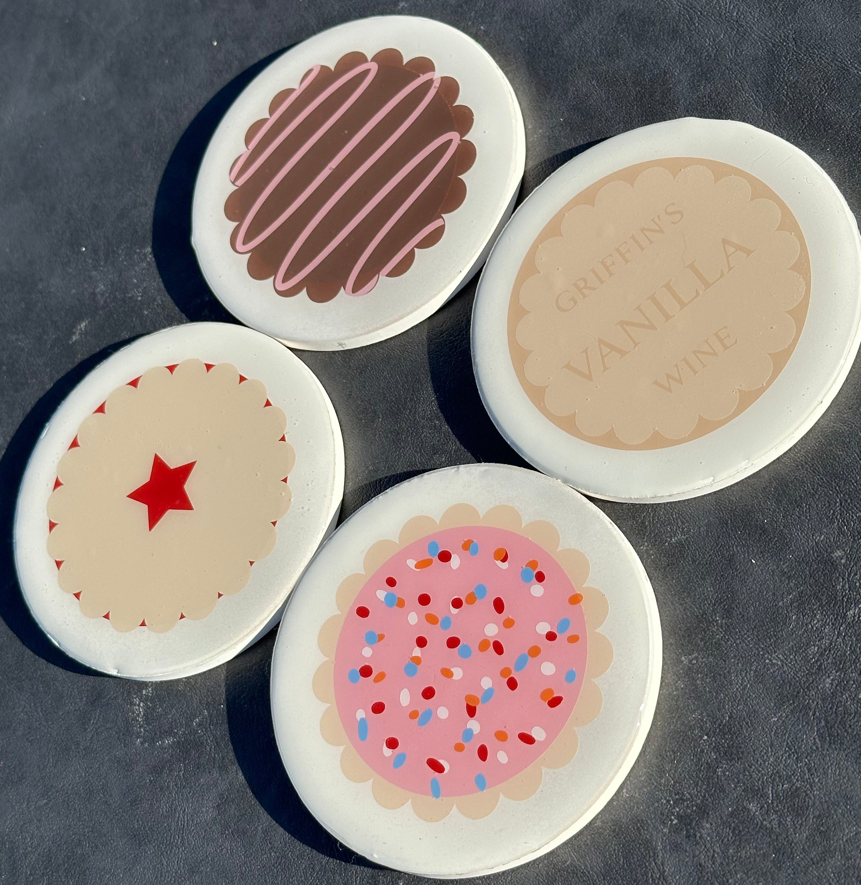 Kiwi biscuit coasters – The Chronic Creative